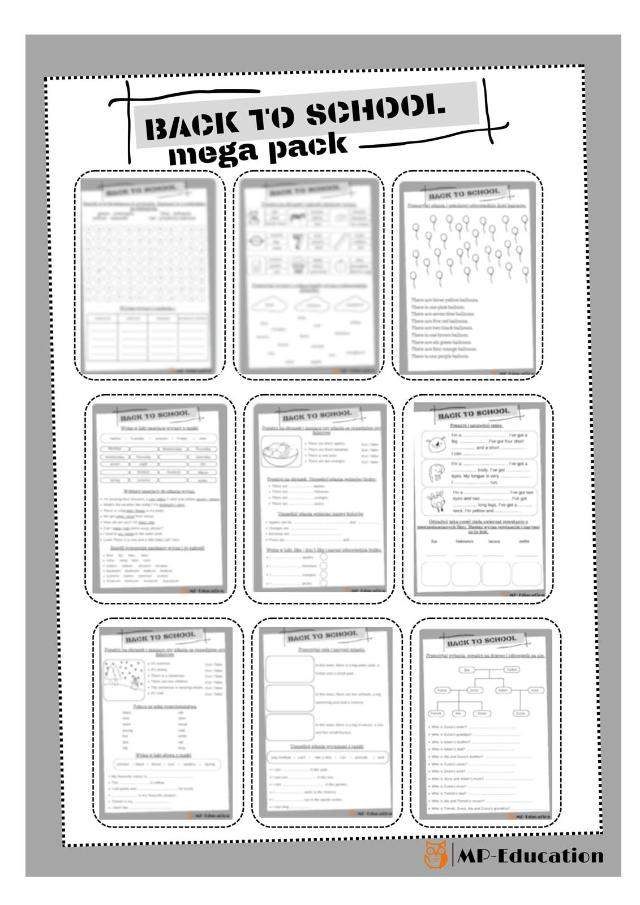 Back to school – Mega pack materiałów na lekcje języka angielskiego ...